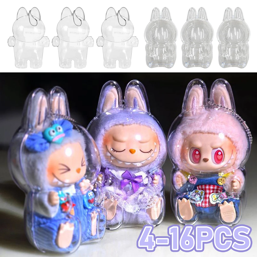 Labubu Protect Case Portable Transparent Protective Case Acrylic ...