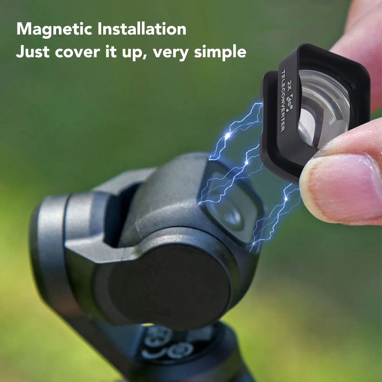 2X Magnification Telephoto Lens 2X Magnifier Lens Water Proof Magnetic ...