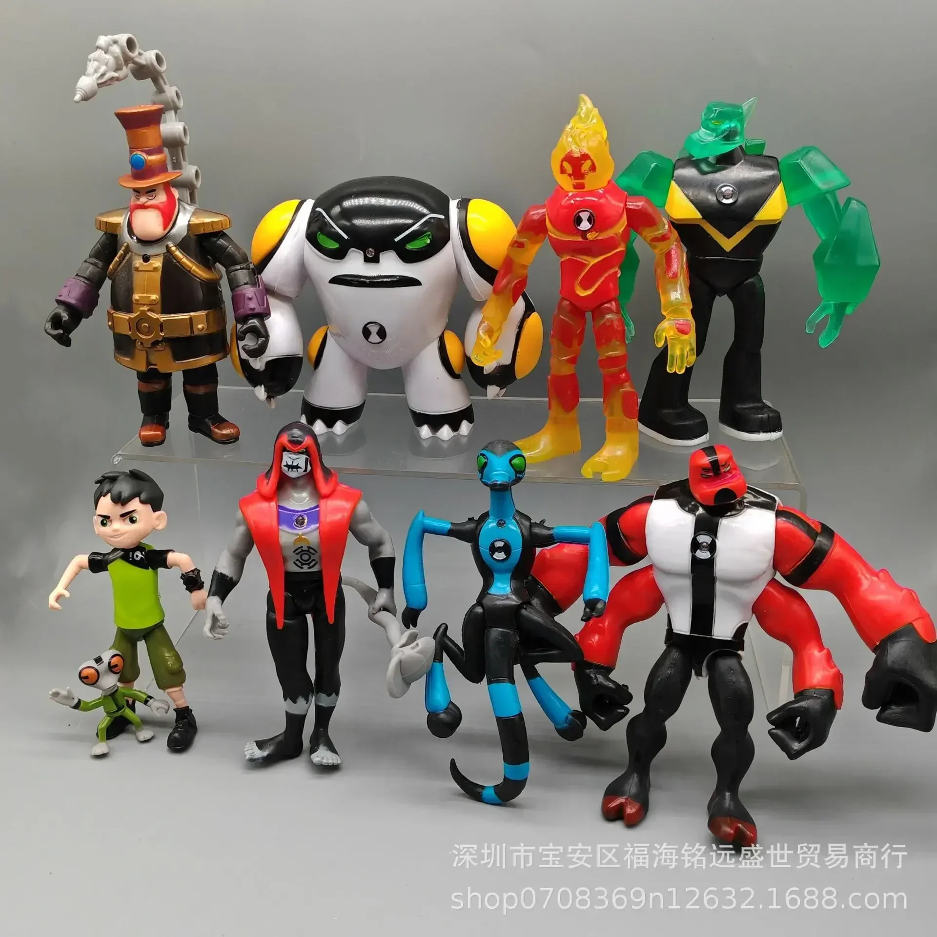 9 Pcs/Set Ben 10 3-12 Figure Ben Tennyson Ben Four Arms Grey Matter ...