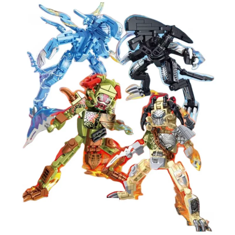 NEW-Style-ALIEN-VS-PREDATORS-Robot-War-Model-Building-Blocks-Model ...