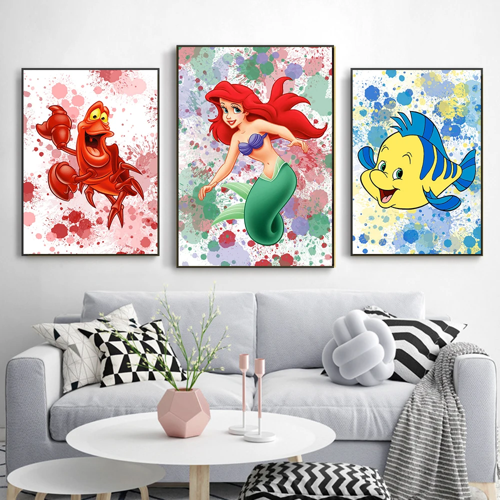 Disney-Princess-Graffiti-Prints-Colour-Splash-Art-Cartoon-Poster-The ...