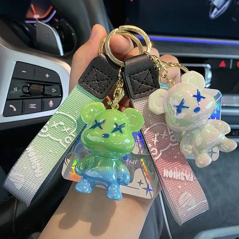 Gradient-Graffiti-Bear-Keychain-Men-s-Car-Key-Link-Couple-Bag ...