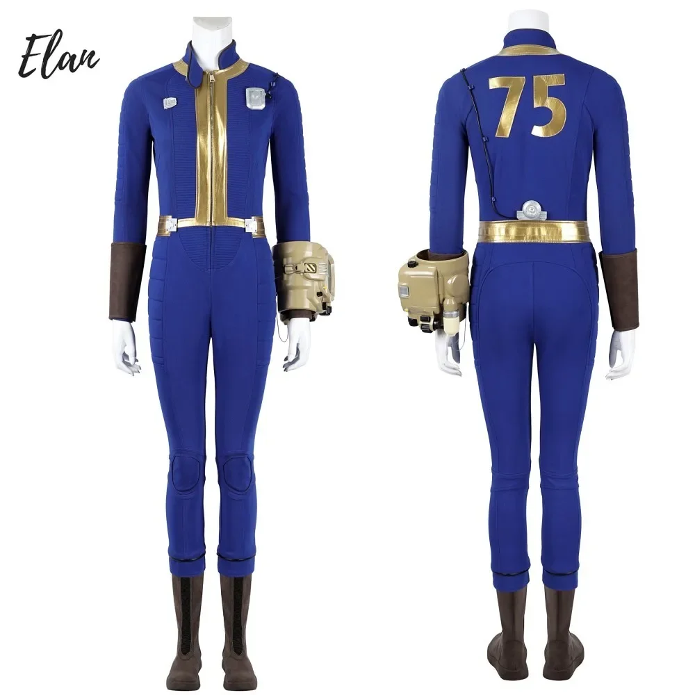 Vault 75 Lucy Cosplay Costume Female Vault 75 Cosplay Jumpsuit Pip Boy ...