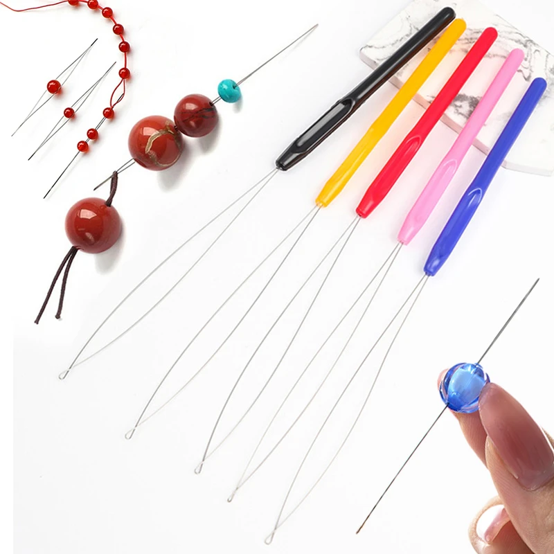 5Pcs Needle Threader Elderly Guide Needle Sewing Beading Needles Pins ...