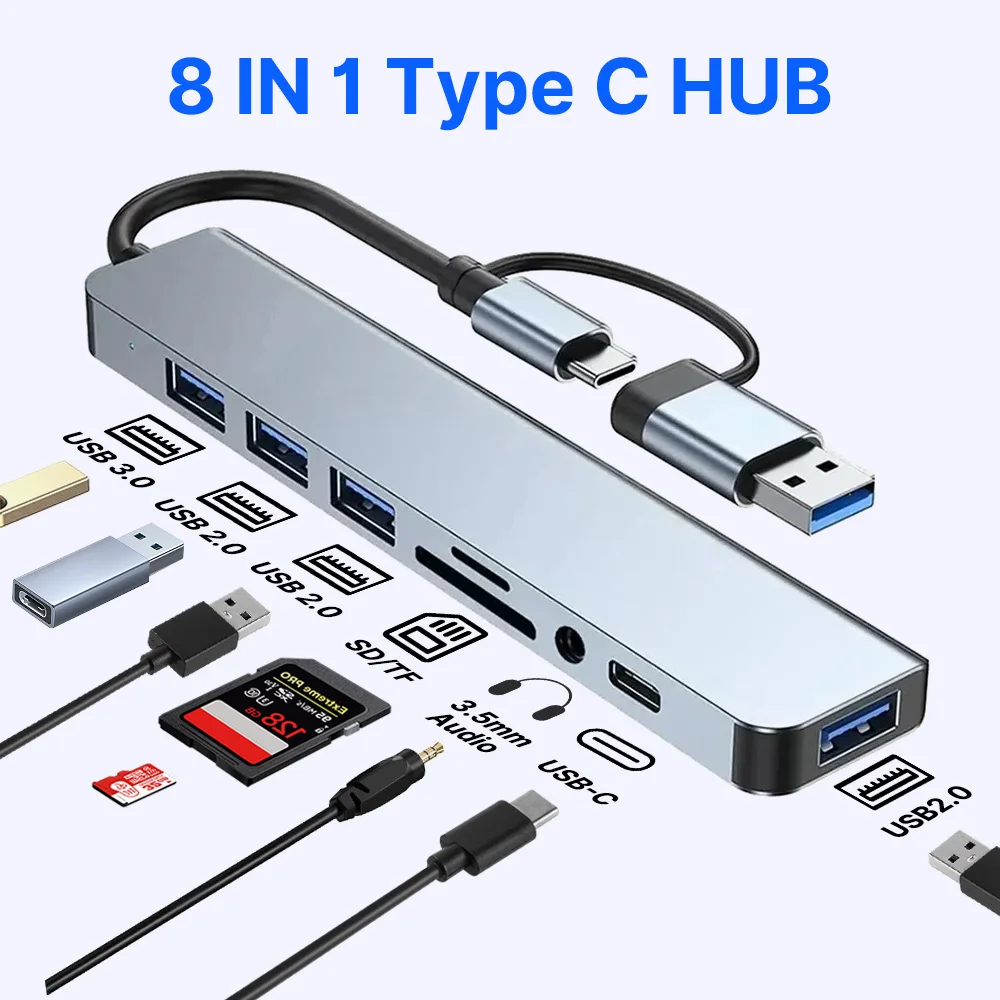 Multi-Hub-Docking-Station-Adaptador-USB-Tipo-C-USB-3-0-2-0-Port-TF ...