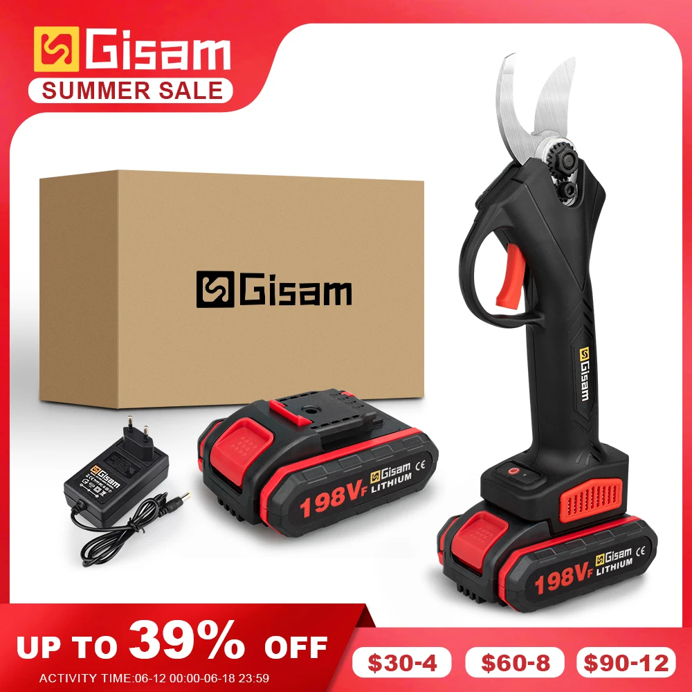 30mm Cordless Electric Pruner Pruning Shears Efficient Fruit Tree ...