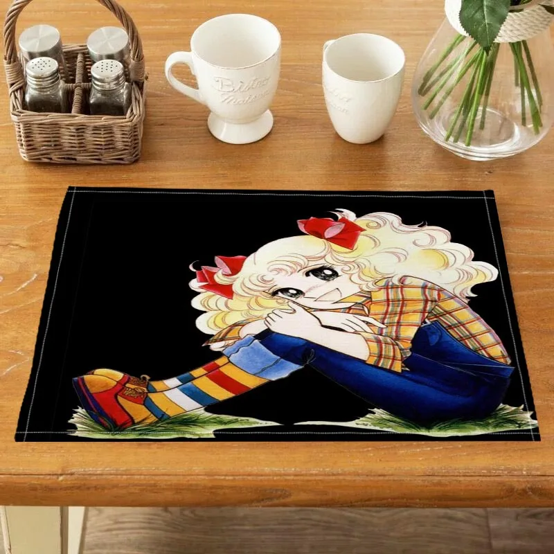 Candy Candy Mat Printed Kitchen Tableware Cup Bottle Placemat For ...