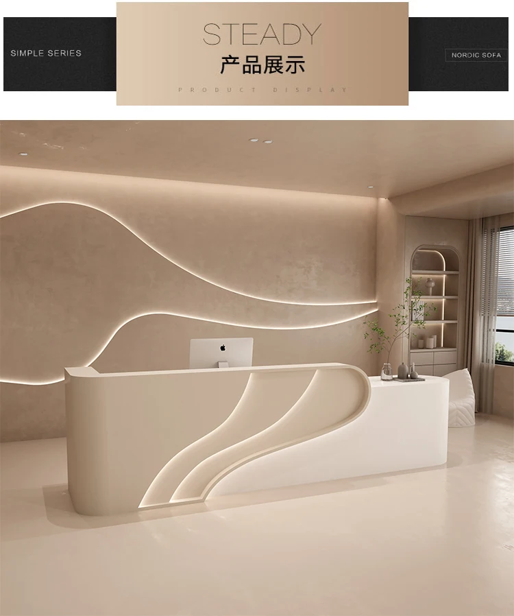 Diy Reception Desk Beauty Salon Front Coffee Bar Spa Counter Modern Bar ...