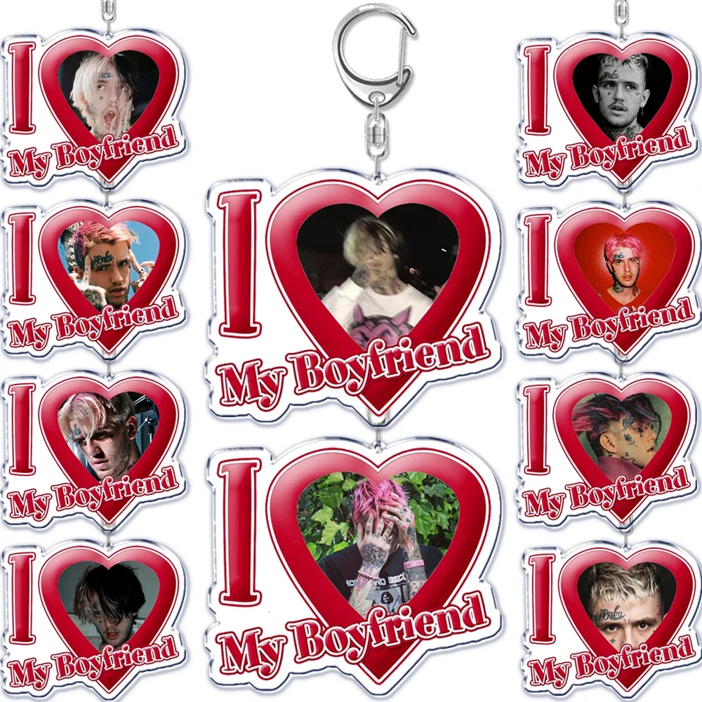 Lil-Peep-Rapper-I-Love-My-Boyfriend-Keychain-for-Women-Accessories-Key ...