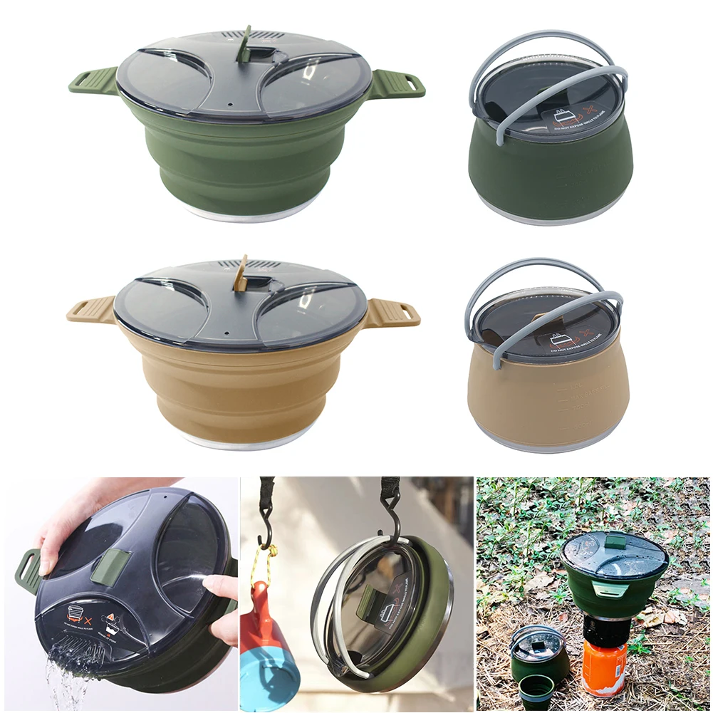 Camping-Kettle-Heat-Resistant-Collapsible-Water-Pot-Kettle-Portable-for ...