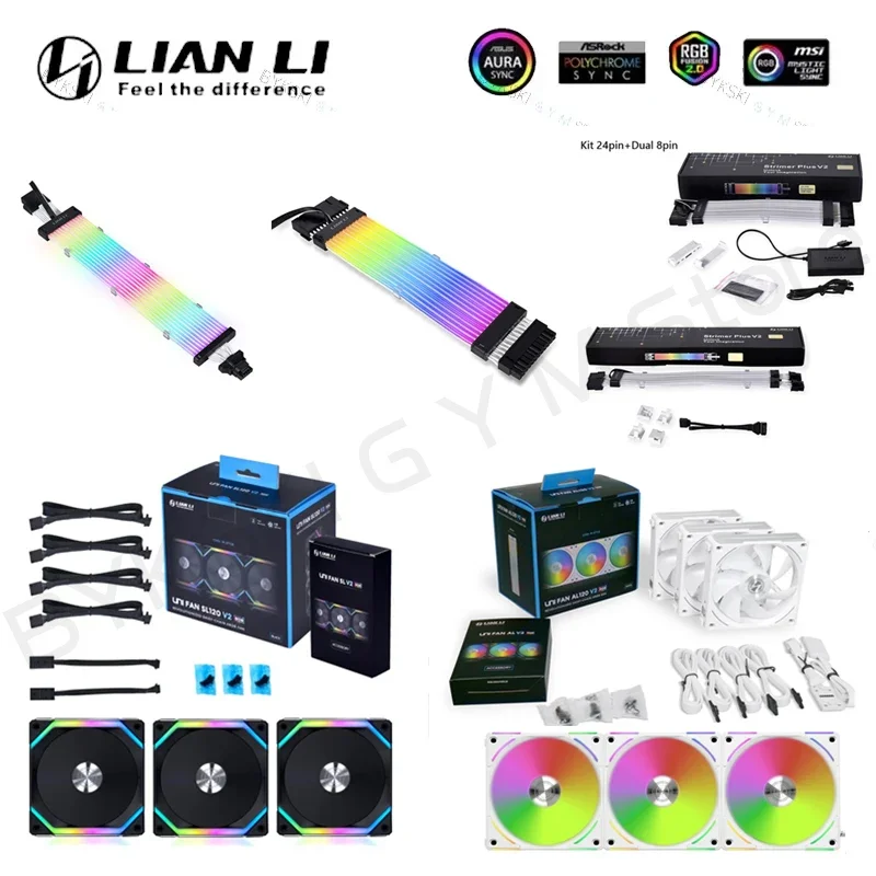 Original-LIAN-LI-UNI-Fan-12CM-14CM-RGB-LIAN-LI-Strimer-Plus-V2-12VHPWR ...