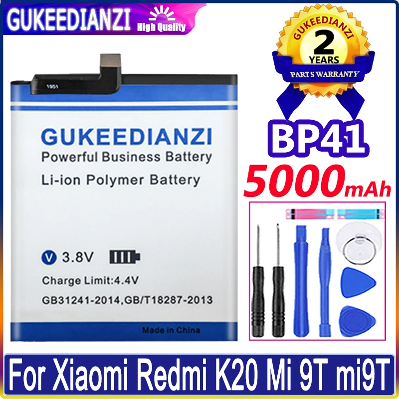 GUKEEDIANZI Battery 5000mAh BP40 BP41 For Xiaomi Redmi K20 Mi 9T mi9T ...