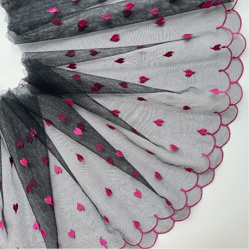 14Meters-Black-Mesh-Hearts-Embroidered-Lace-Trimmings-for-Wedding ...