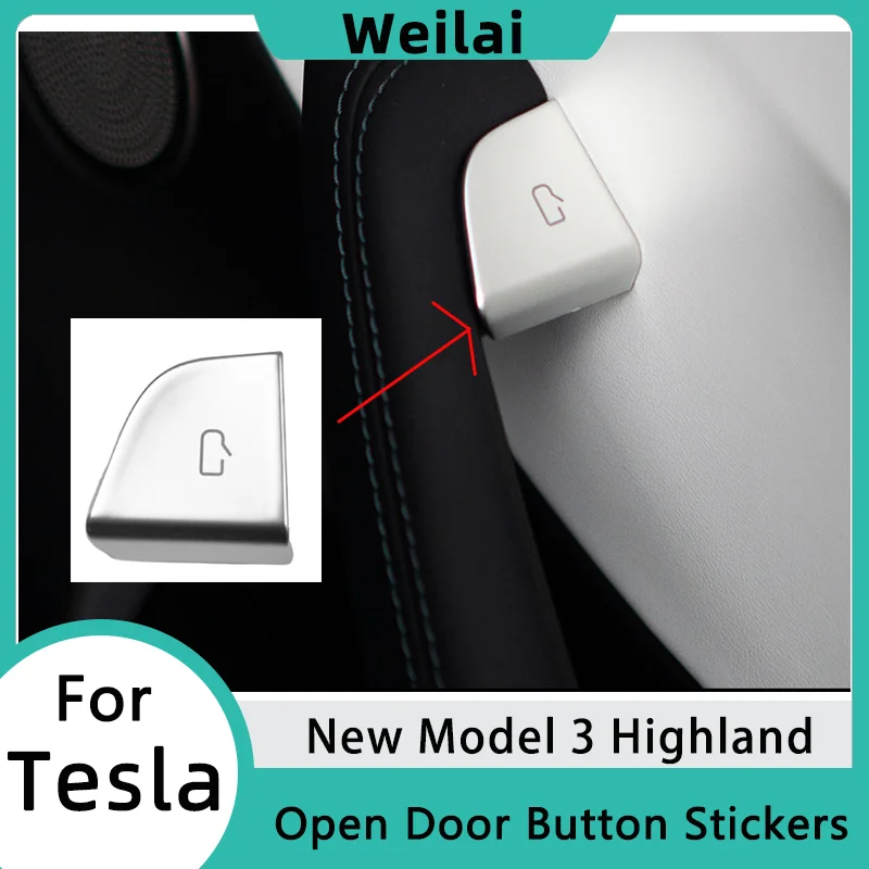 Open-Door-Button-Stickers-for-Tesla-Model-3-Highland-2024-Handle-Button ...