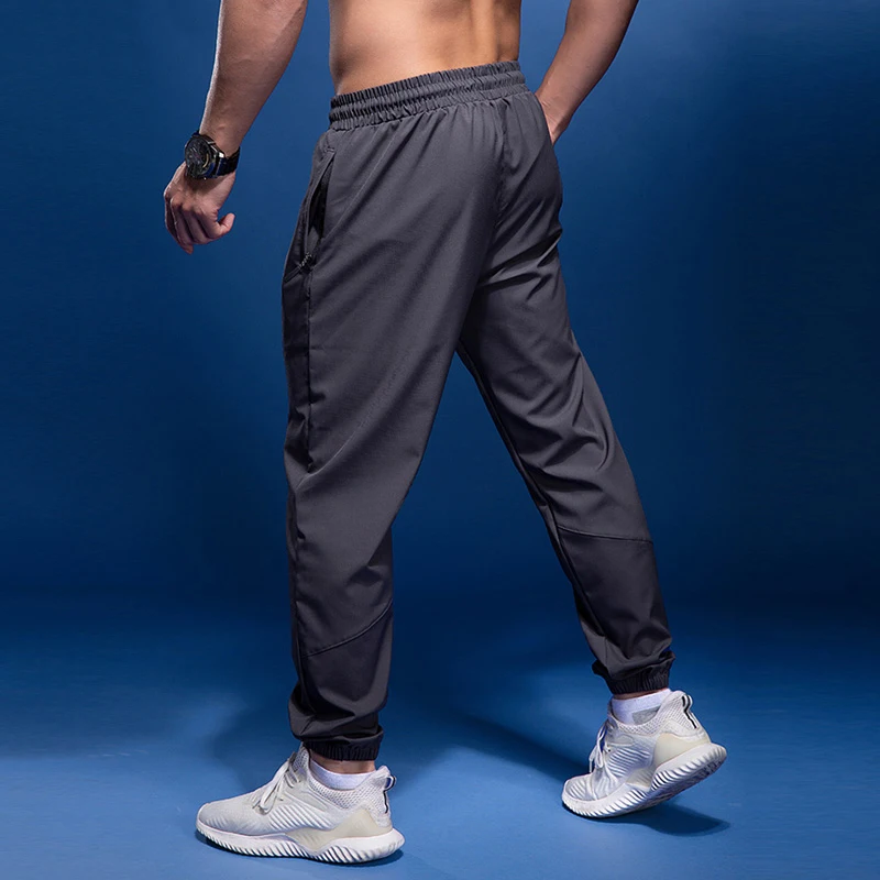 BINTUOSHI New Sport Pants Men Running Pants With Zipper Pockets Soccer ...