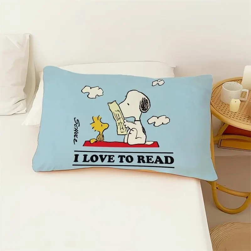Funda de almohada de una sola cara con dibujos animados de Snoopy ...