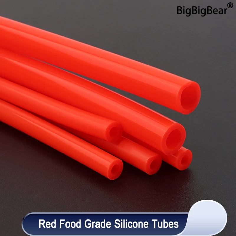 1/3/5/10M Silicone Tube Food Grade Rubber Hose Red Flexible Aquarium ...