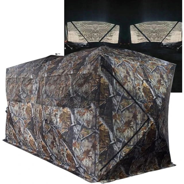 Bunkhouse Pop Up Portable 6 Person Side-by-Side Hunting Blind ...