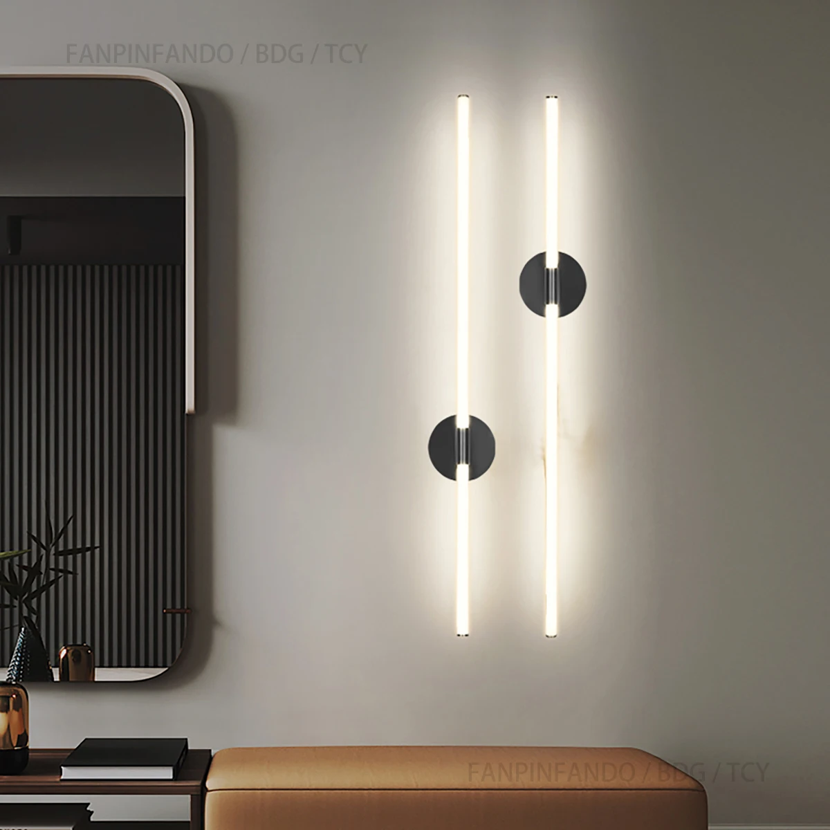 Gold-black-Modern-LED-Wall-Lamp-Living-Room-Bedroom-LED-Wall-Light-76cm ...