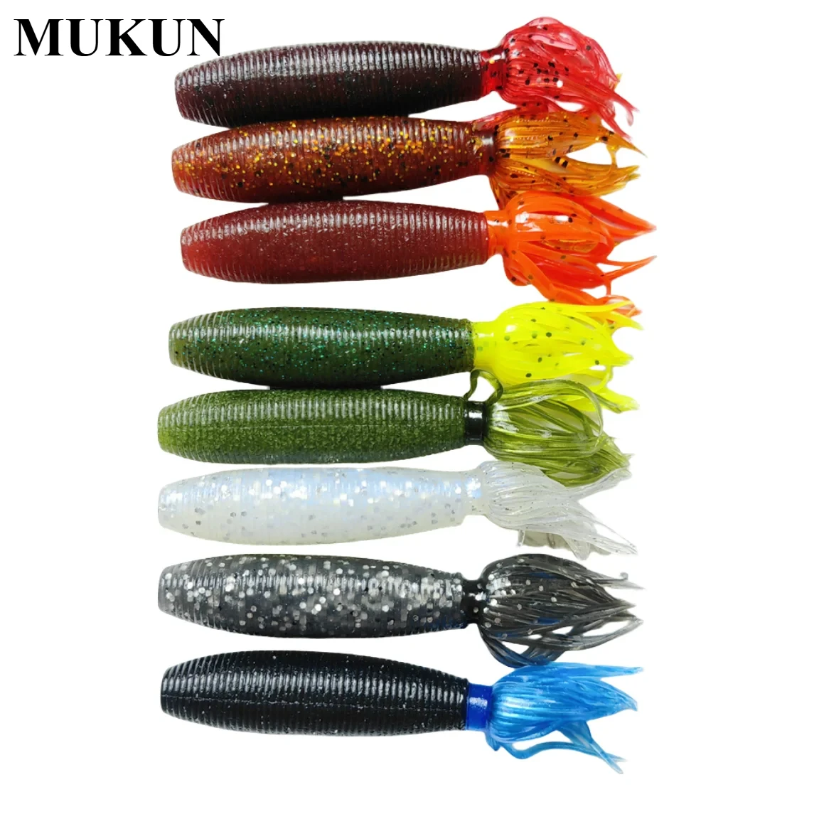 MUKUN Fat Ika Soft Fishing Lure 95mm 10g 4Pcs/Bag Easy Shiner Shad Bait ...