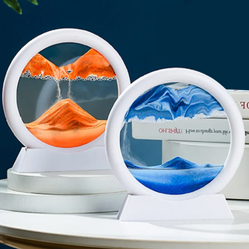 5-inch-3D-Landscape-Hourglass-Moving-Sand-Art-Quicksand-Craft-Round ...