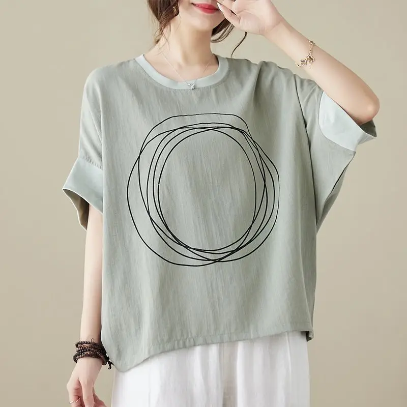 Cotton-Linen-T-Shirts-Women-Fashion-Design-Short-Front-Long-Back-T ...