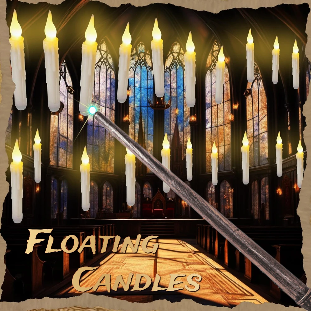 12-48Pcs-Floating-Candles-with-Magic-Wand-Flickering-Warm-Light-LED ...