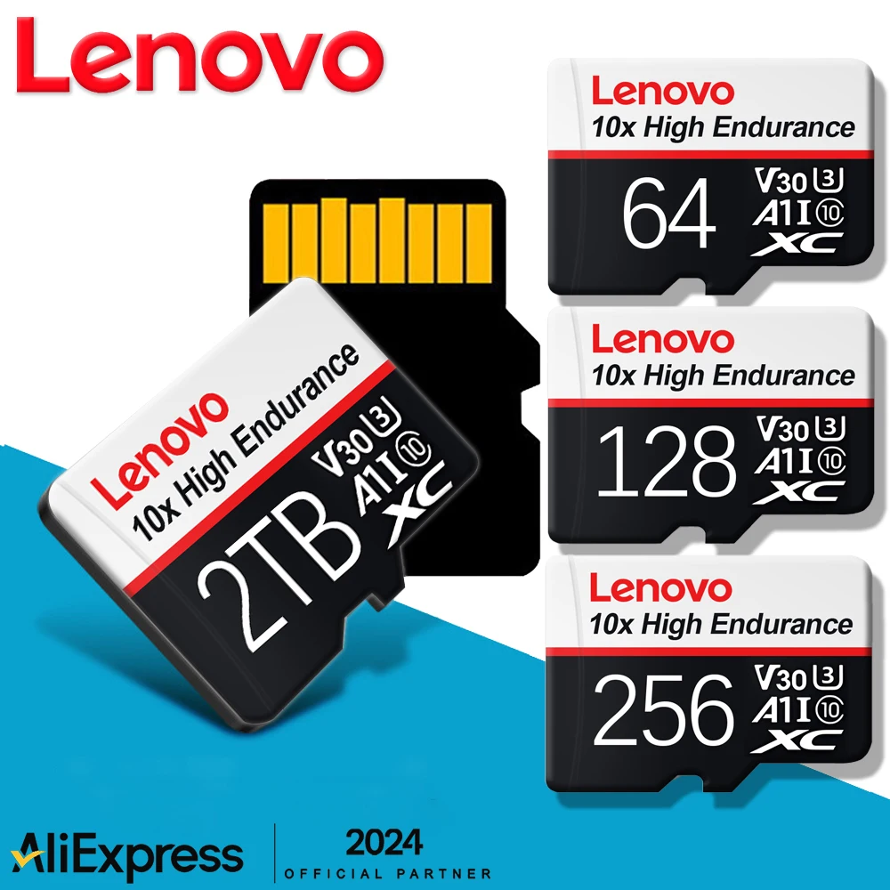 Tarjeta de memoria Micro TF SD original Lenovo Clase 10 V60 Tarjeta TF 1TB Tarjeta Mini SD 512GB ...