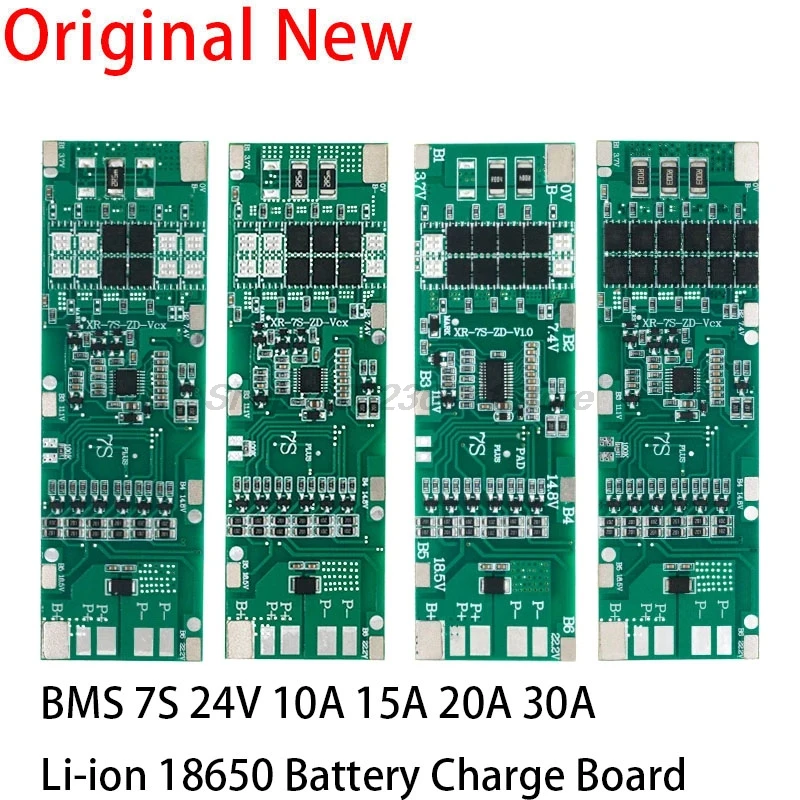 BMS-7S-24V-10A-15A-20A-30A-Li-ion-18650-Battery-Charge-Board-With ...