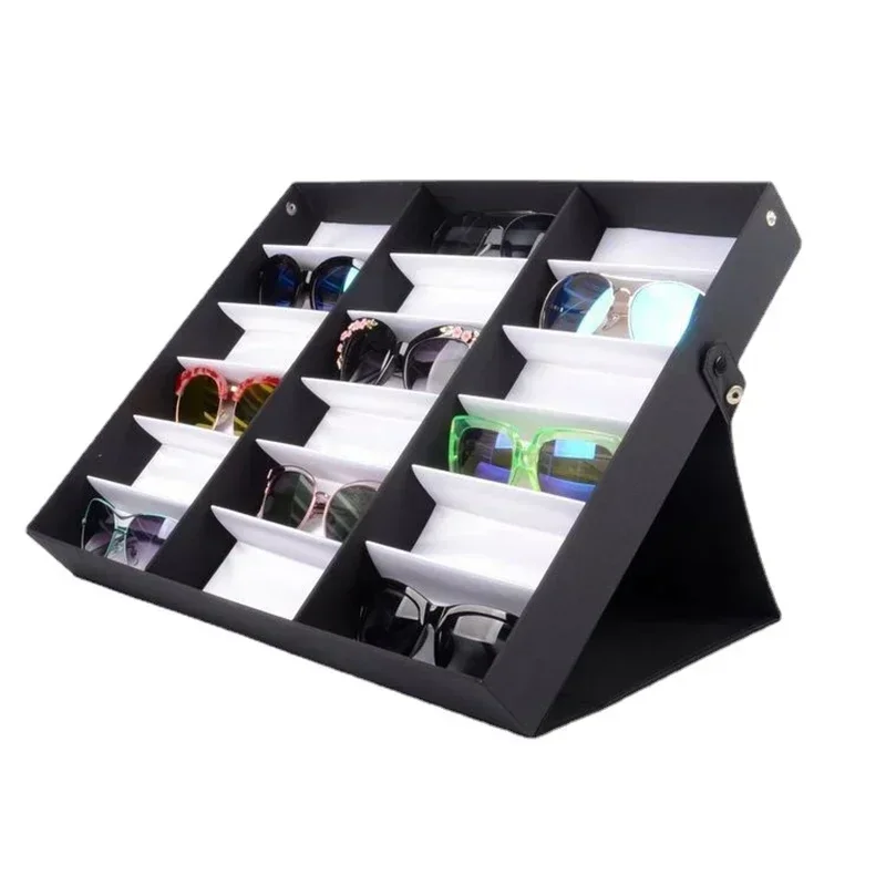 18-Slots-Glasses-Tray-Sunglasses-Display-Case-Eyeglass-Organizer-Box ...
