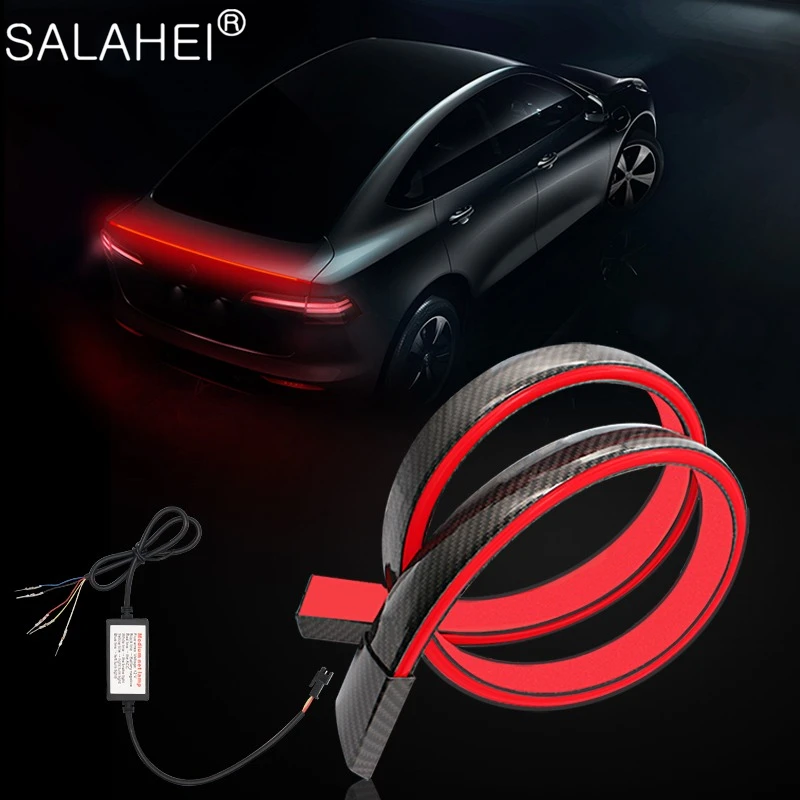 120cm-Carbon-Fiber-Led-Spoiler-Lights-Universal-Auto-Driving-Brake-Turn ...