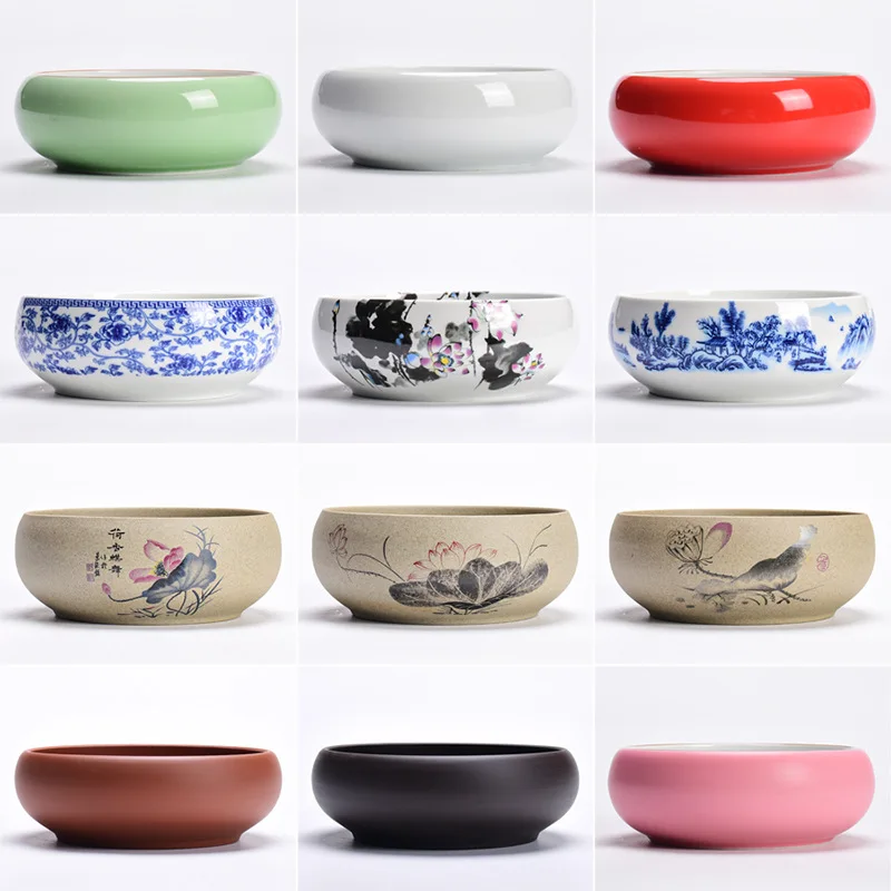 Hydroponic-Plant-Pots-Ceramic-Non-porous-Large-Water-bred-Coin-Grass ...