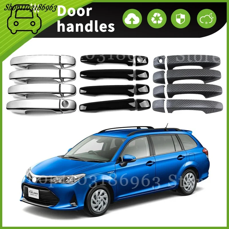 For-Toyota-Corolla-Fielder-12-23-Gloss-Black-Chrome-Car-Door-Handle ...