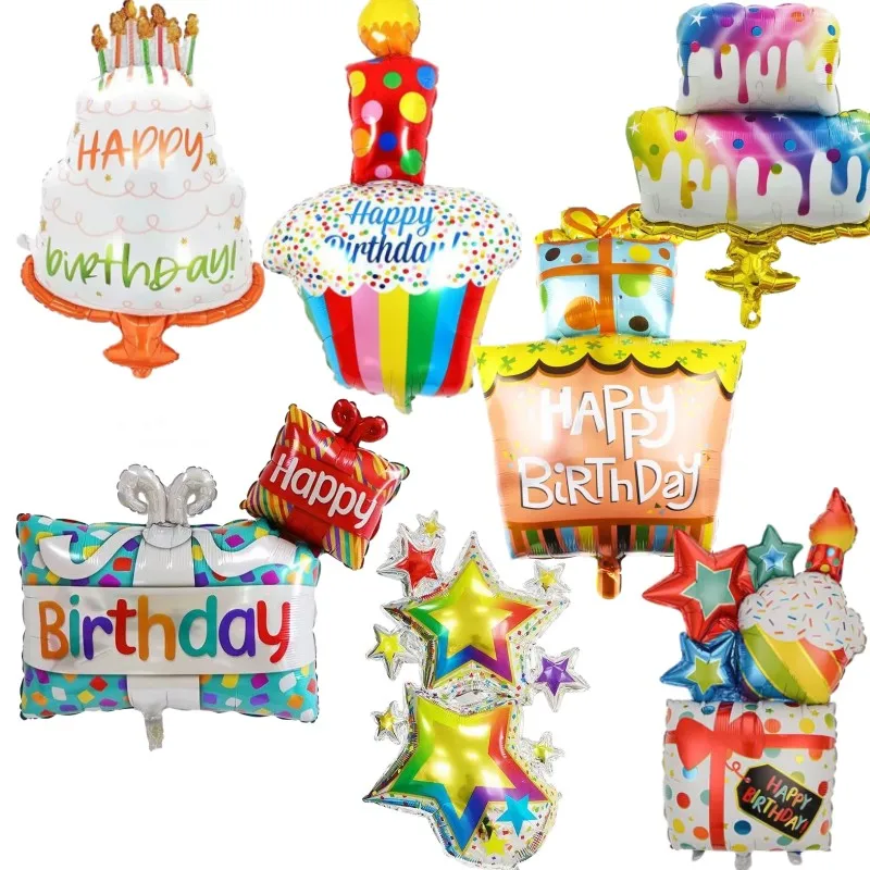 1pcs-birthday-cake-box-aluminum-foil-balloon-star-cake-flower-cake ...
