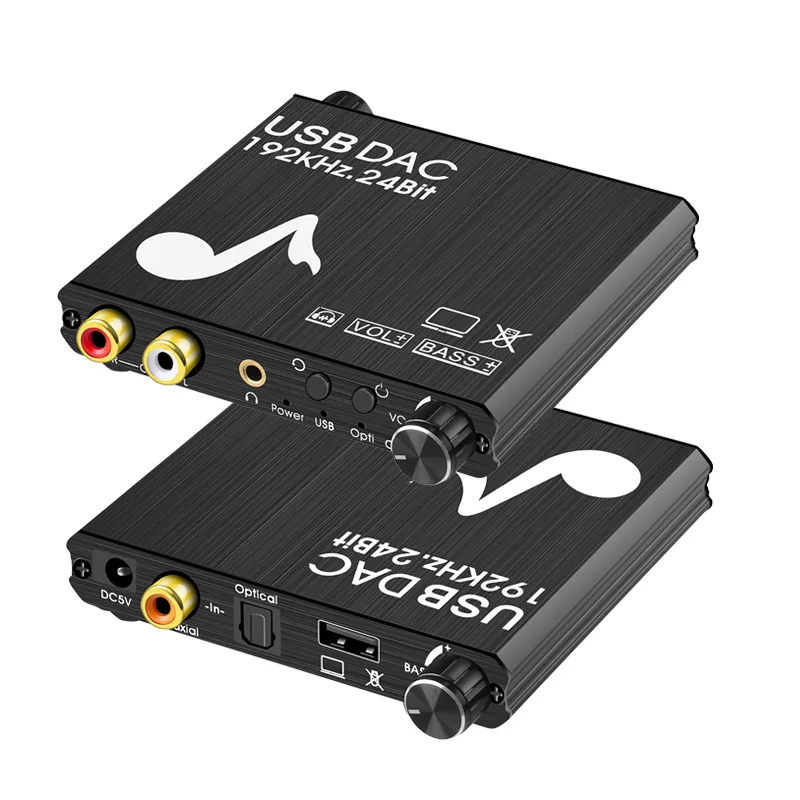 Digital to Analog Audio Converter Bass&Volume Control game Audio ...