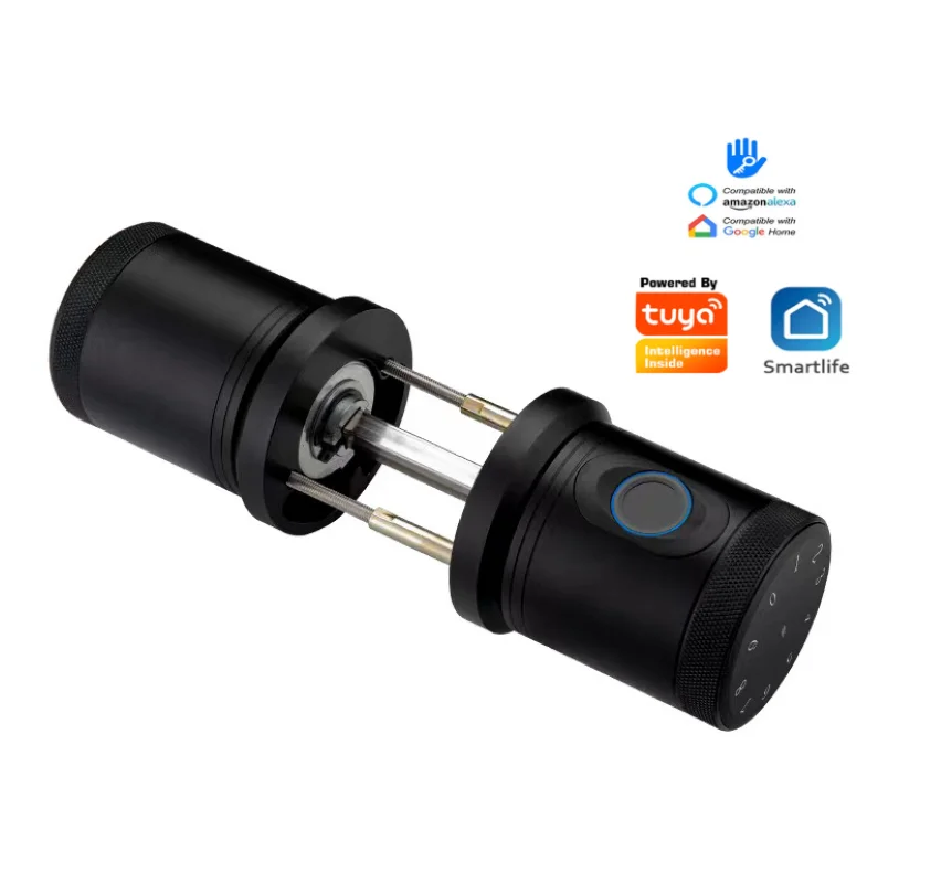 TTlock&tuya app apartment round handle smart lock Bluetooth connection ...