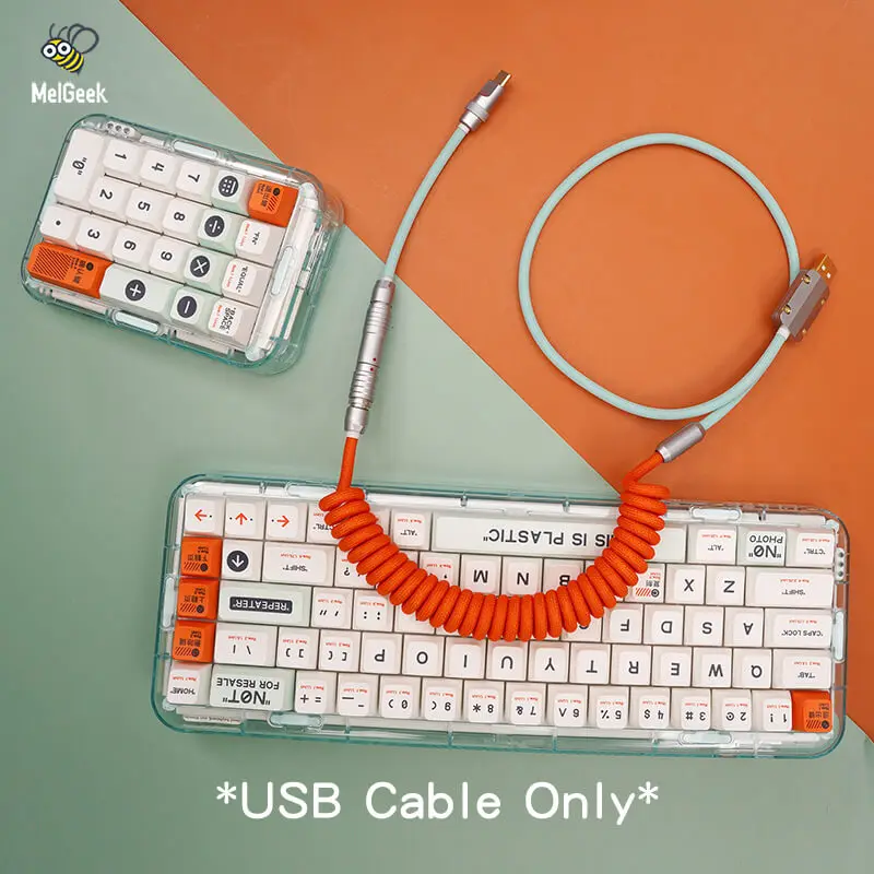 MelGeek-Cabo-USB-enrolado-artesanal-com-aviador-Cabo-USB-personalizado ...