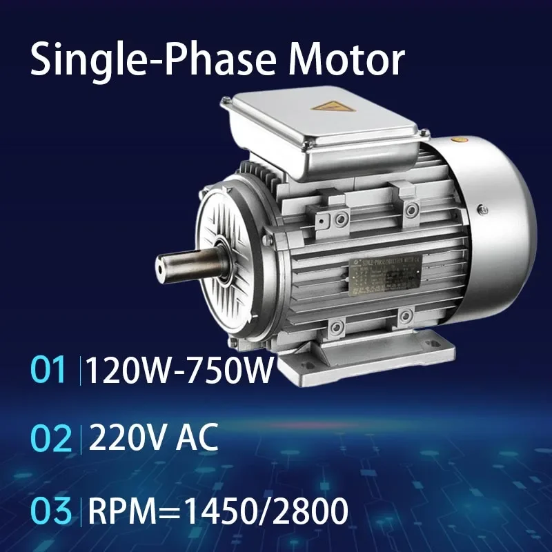 MYSN-Single-Phase-AC-220v-Electric-Motor-Aluminum-Shell-Motor-Pure ...