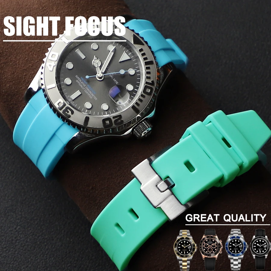 20mm-Curved-End-watch-strap-for-Rolex-Yacht-Master-Oyster-Perpetual ...