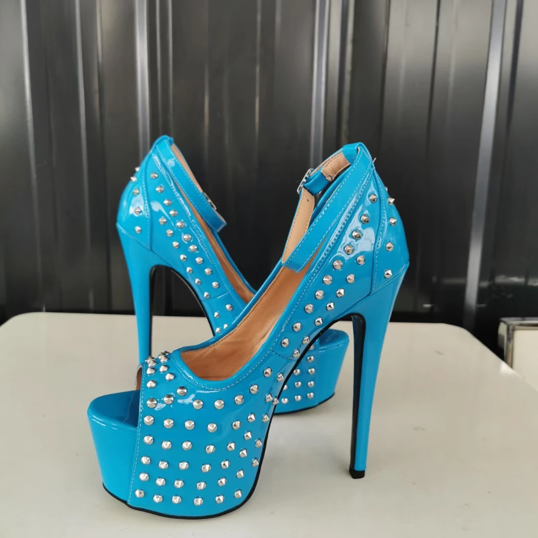 Minan-Ser-Shoes-Fashion-Shoes-Peep-Toe-Pumps-About15cm-High-Heels-Rivet ...