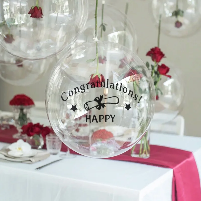 Happy Graduation Congratulations Sticker Bobo Bubber Transparent Clear ...