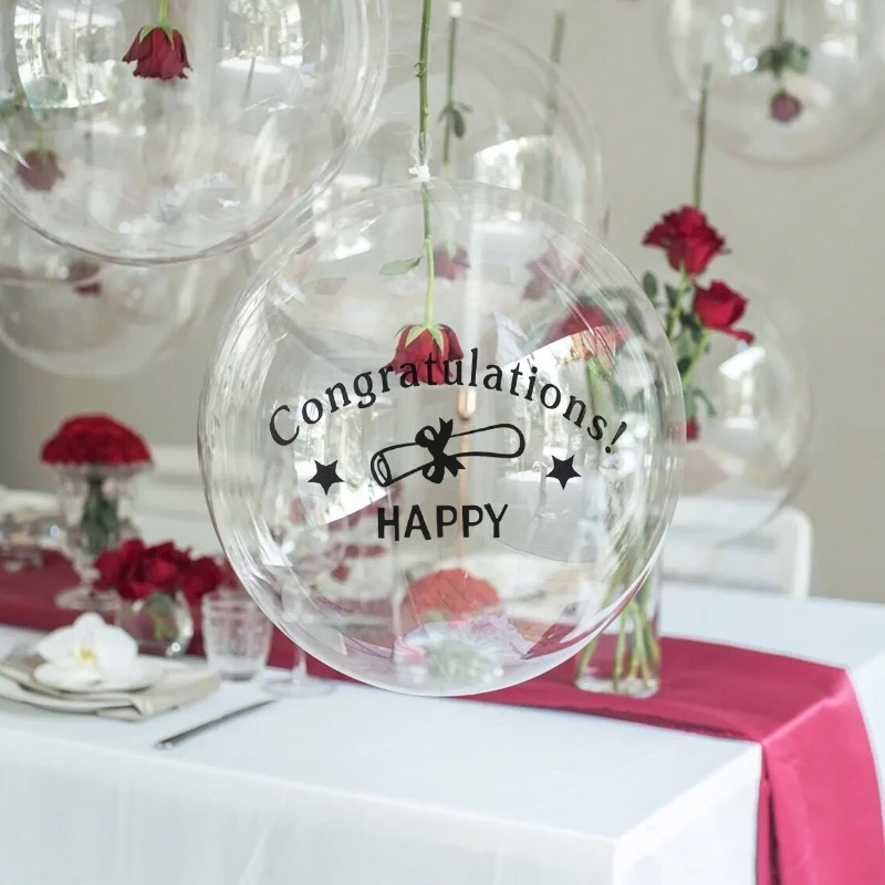 Happy Graduation Congratulations Sticker Bobo Bubber Transparent Clear ...