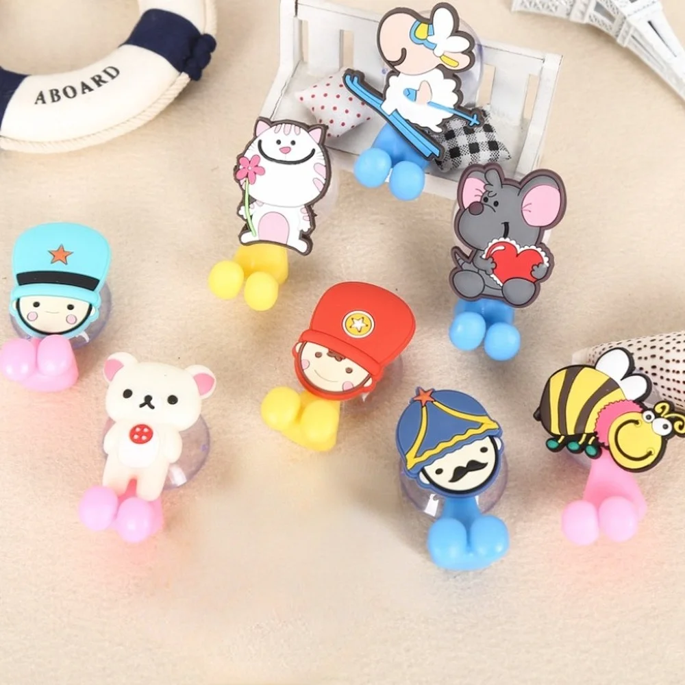 Cartoon Sucker Toothbrush Holder Suction Hooks Multifunctional Animal ...