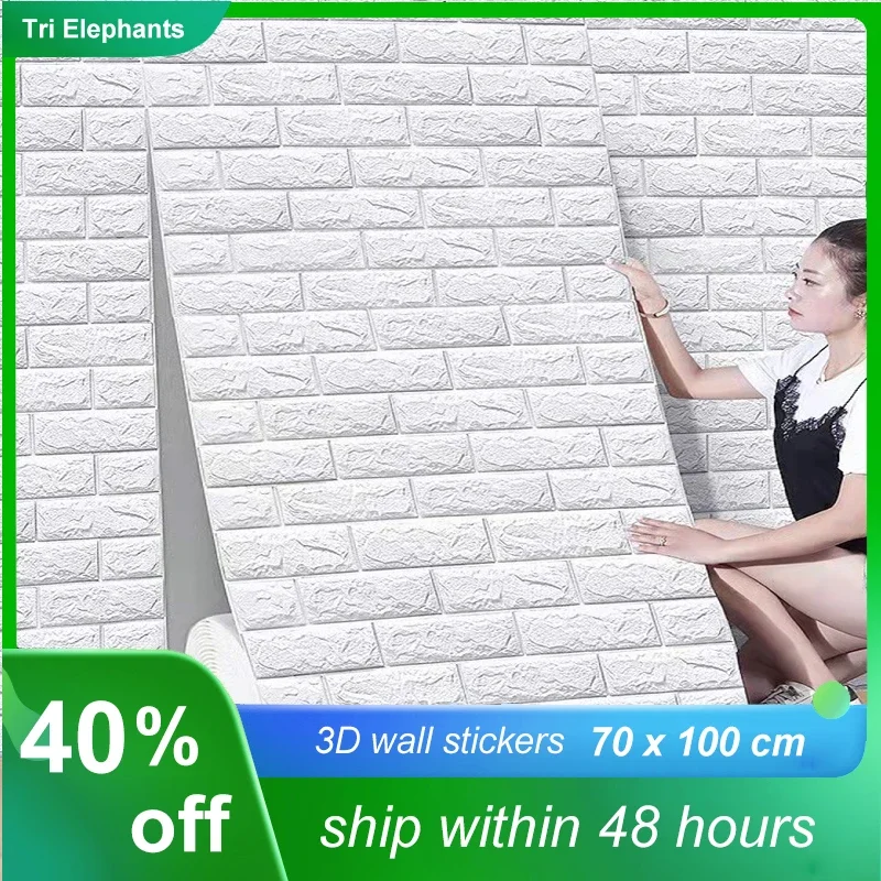 1-5-10pcs-3D-Wall-Paper-Sticker-70cm-1m-Self-adhesive-XPE-Foam ...