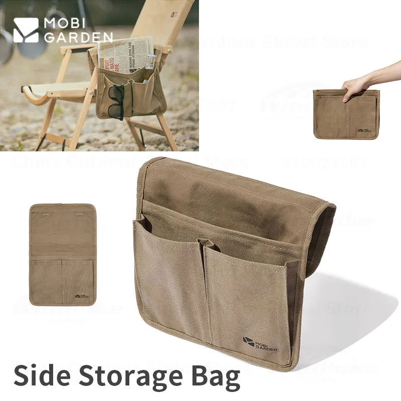 MOBI GARDEN Camping Chair Side Storage Bag Portable Armrest Hanging Bag ...
