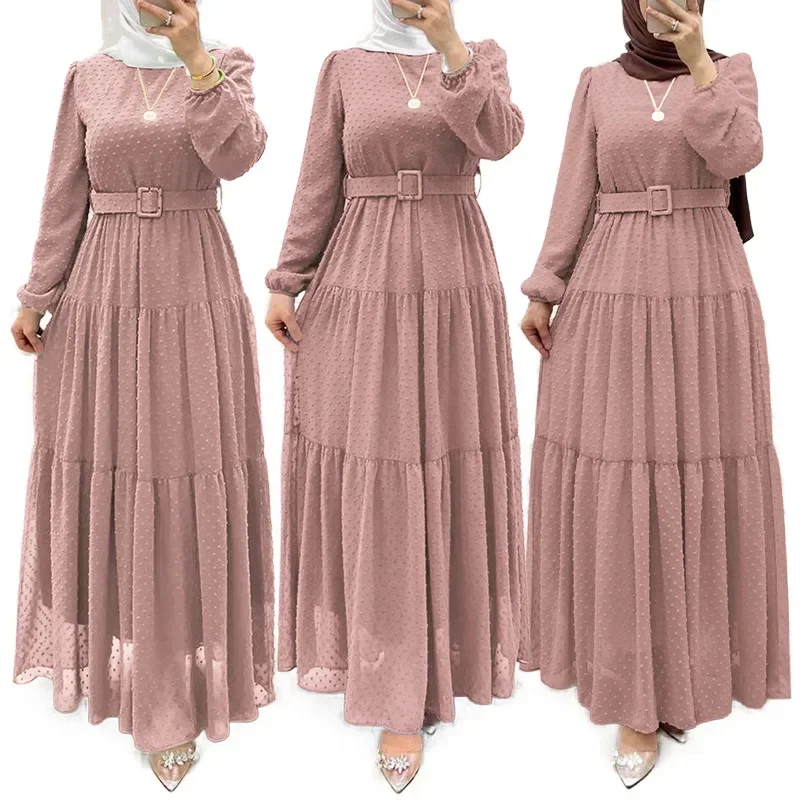Long-Robe-Modest-Muslim-Women-Abaya-Sashes-Dresses-Jalabiya-Eid-Ramadan ...