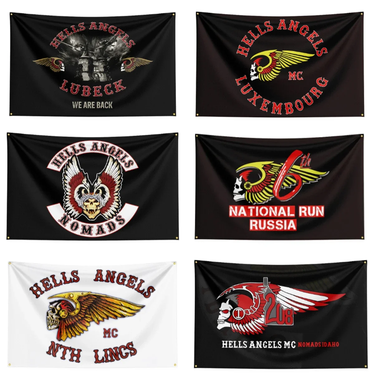 FLAGDOM-90-x150cm-3x5ft-Hells-Angels-MC-Flag-Polyester-Printed-Racing ...