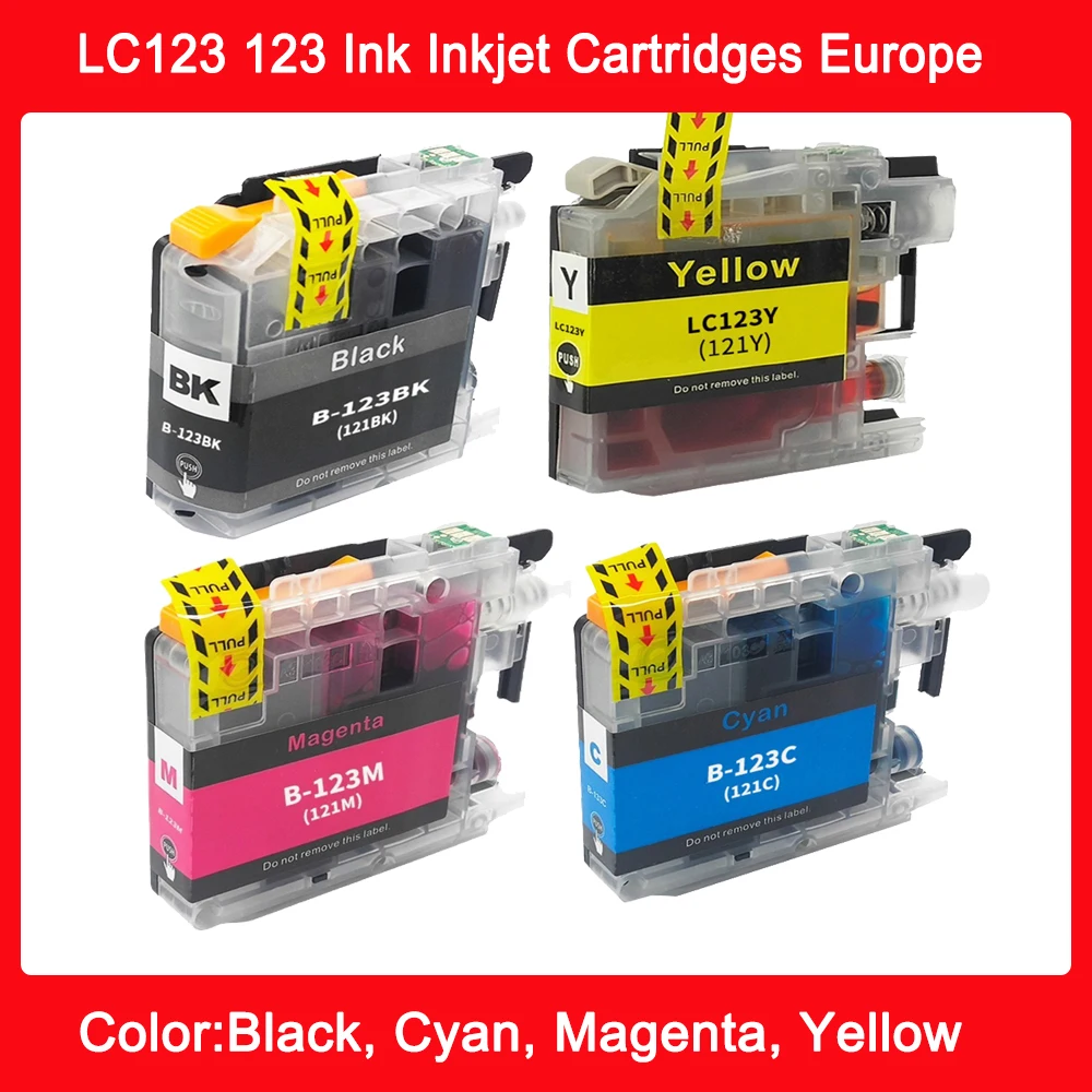 4/5PCS LC123 123 Ink Inkjet Cartridges Europe For Brother MFC-J4510DW ...