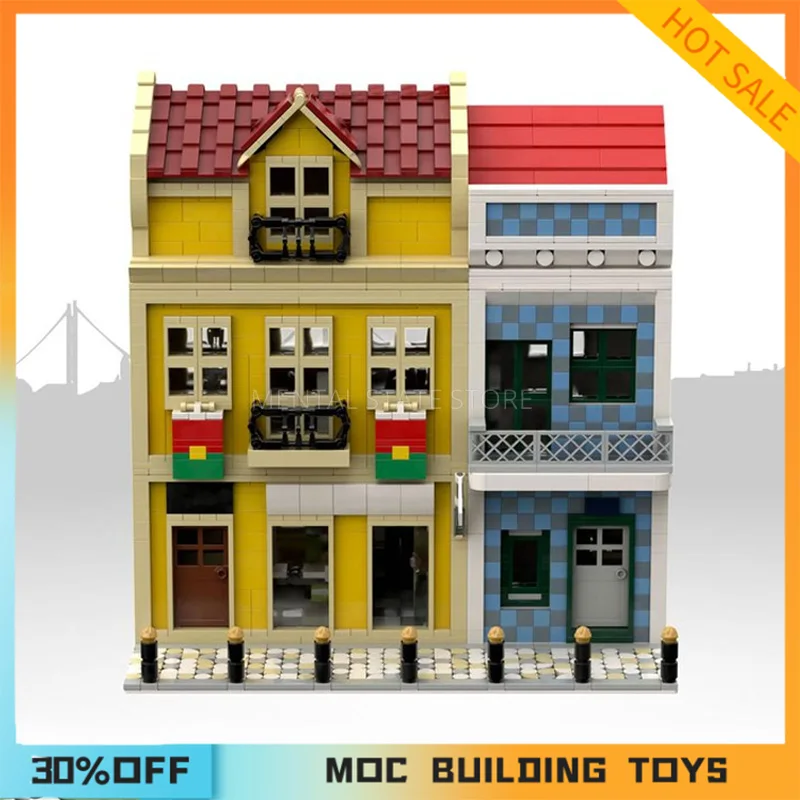3357PCS-Customized-MOC-Lisbon-Street-view-of-a-small-two-story-Building ...