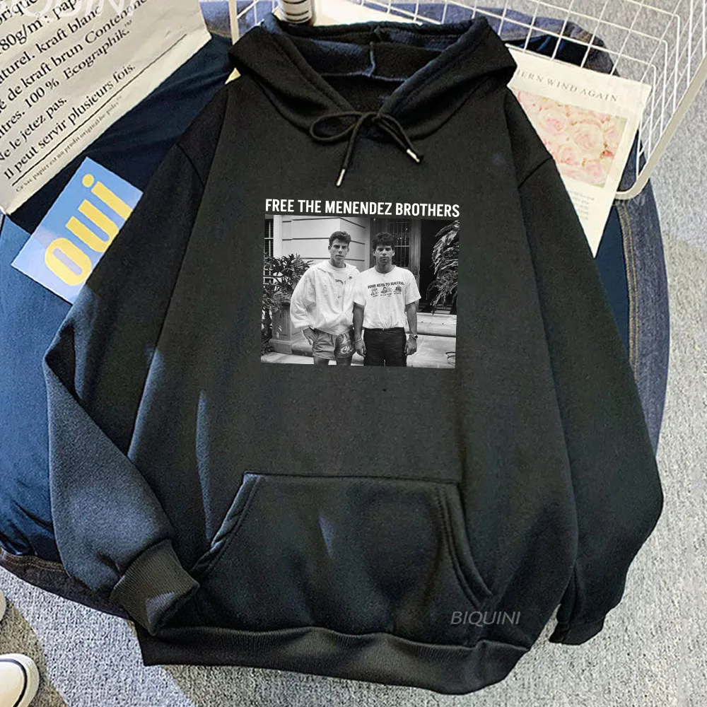 Nicholas Chavez Graphic Hoodies Free The Menendez Brothers Movie Printing Sweatshirts Streetwear ...